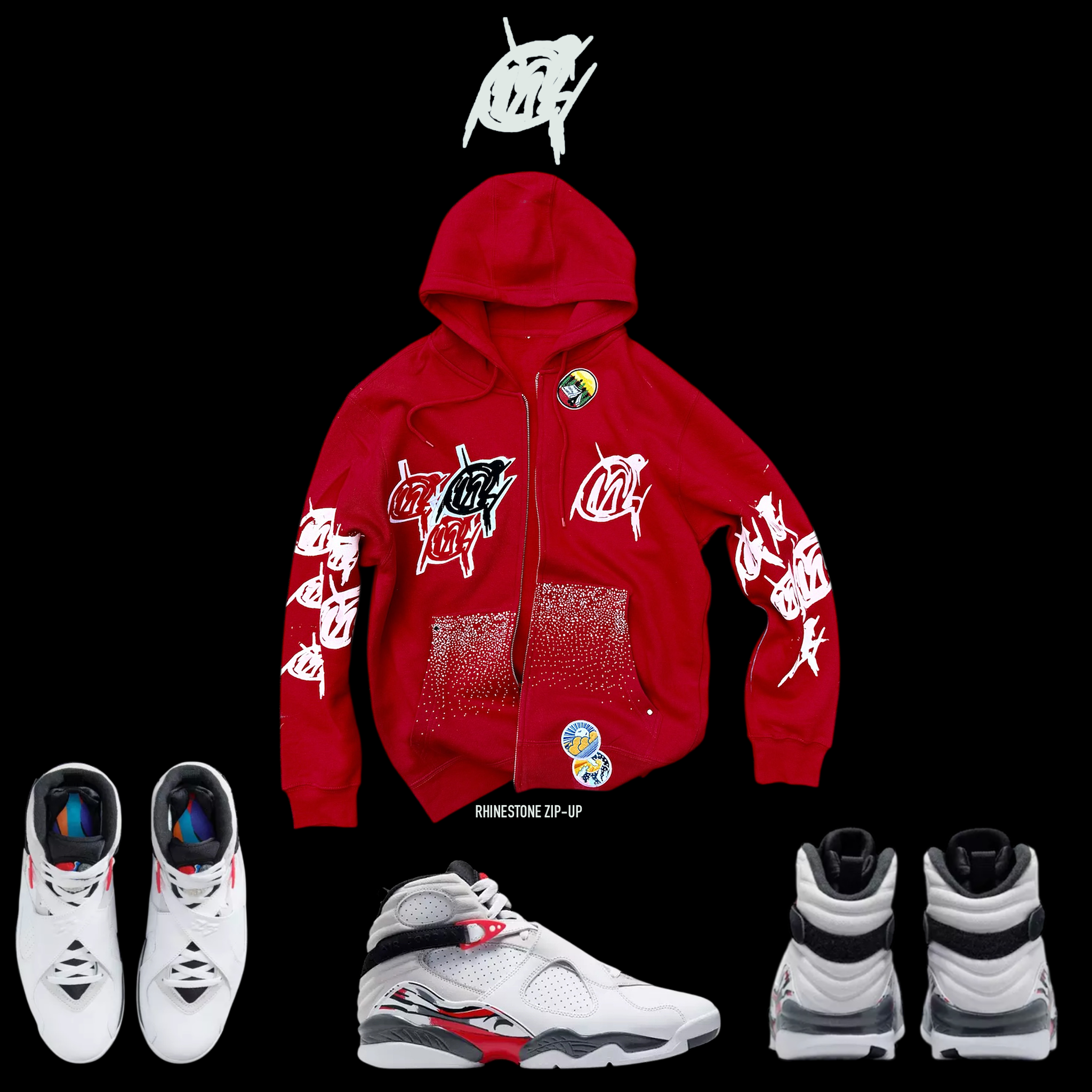 Gamma Visionary Rhinestone Patch Zip-UP – GETMOTION314